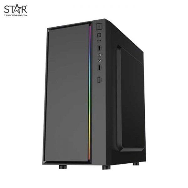Thùng máy Case VSP V206B LED RGB (No Fan) - Tin Học Star Tin Học Star