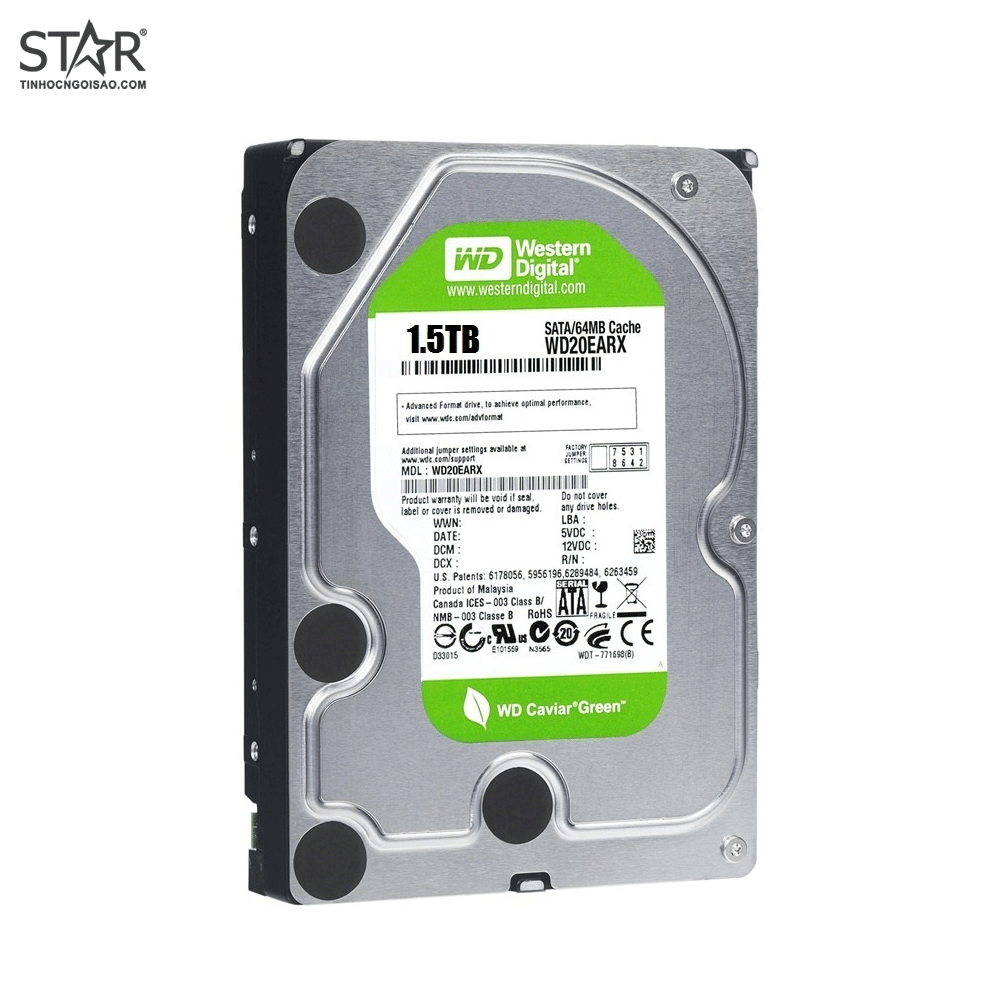 Ổ Cứng HDD 1,5TB Sata Western Cũ - Tin Học Star Tin Học Star